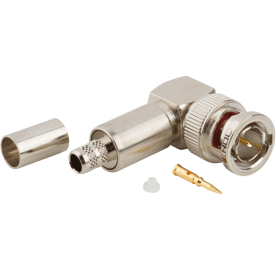 Amphenol RF 031-71010-RFX RF BNC Connector, Rt Angle, Crimp, Plug, 75 ...