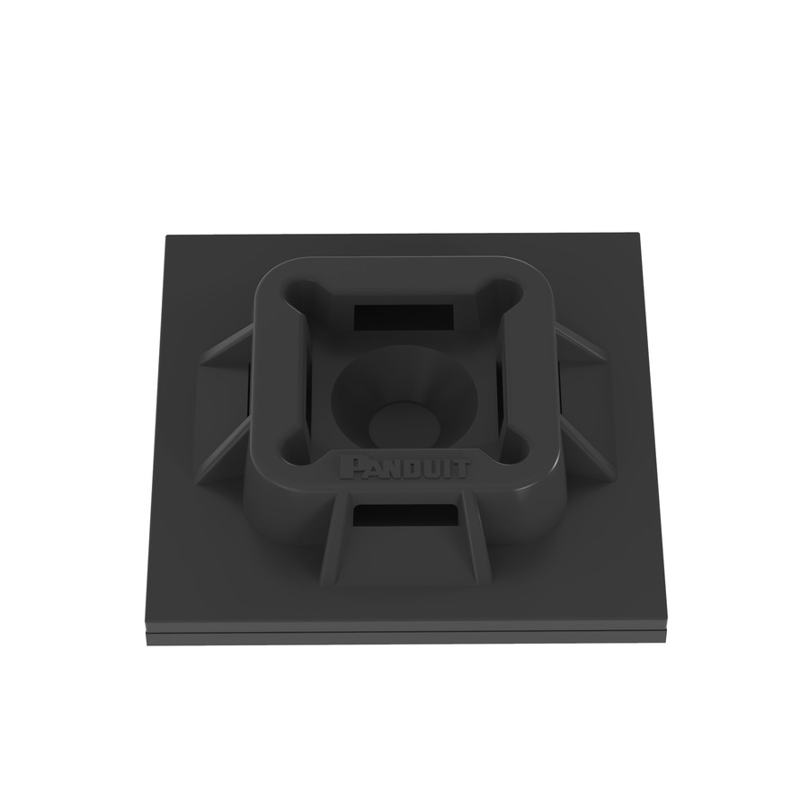 Panduit ABM100-AT-D0 4-Way Cable Tie Mount, Nylon 6.6, Adhesive Back, 1 ...