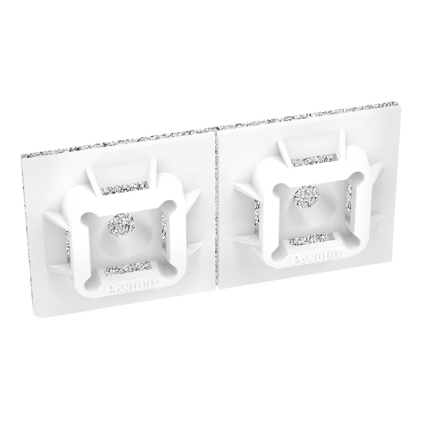 Panduit ABM100-AV-C 4-Way Cable Tie Mount, Nylon 6.6, High-Bond ...
