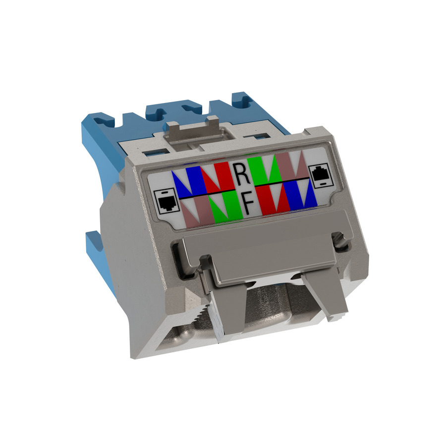 Panduit CJSUDCAPBU-X Wire Cap, 45 Deg, For Cat 6A Shielded TG Jack ...