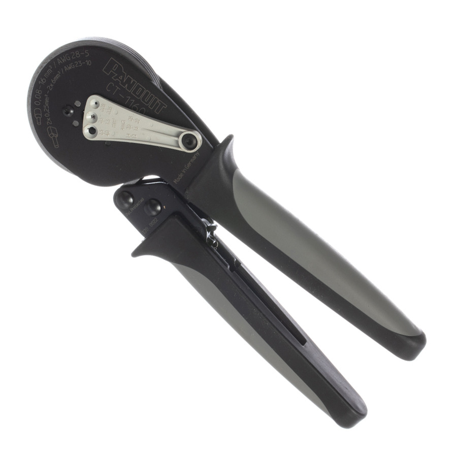 Panduit CT-1160 Crimp Tool, Dieless, Hex, 28-5AWG, Fits F/FSD-X-XL/FTD ...