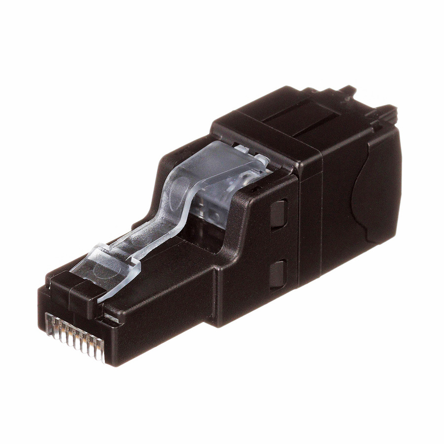 Panduit FP6X88MTG Field Term Plug, RJ45 Cat 6A UTP, 22-26 AWG, Black ...