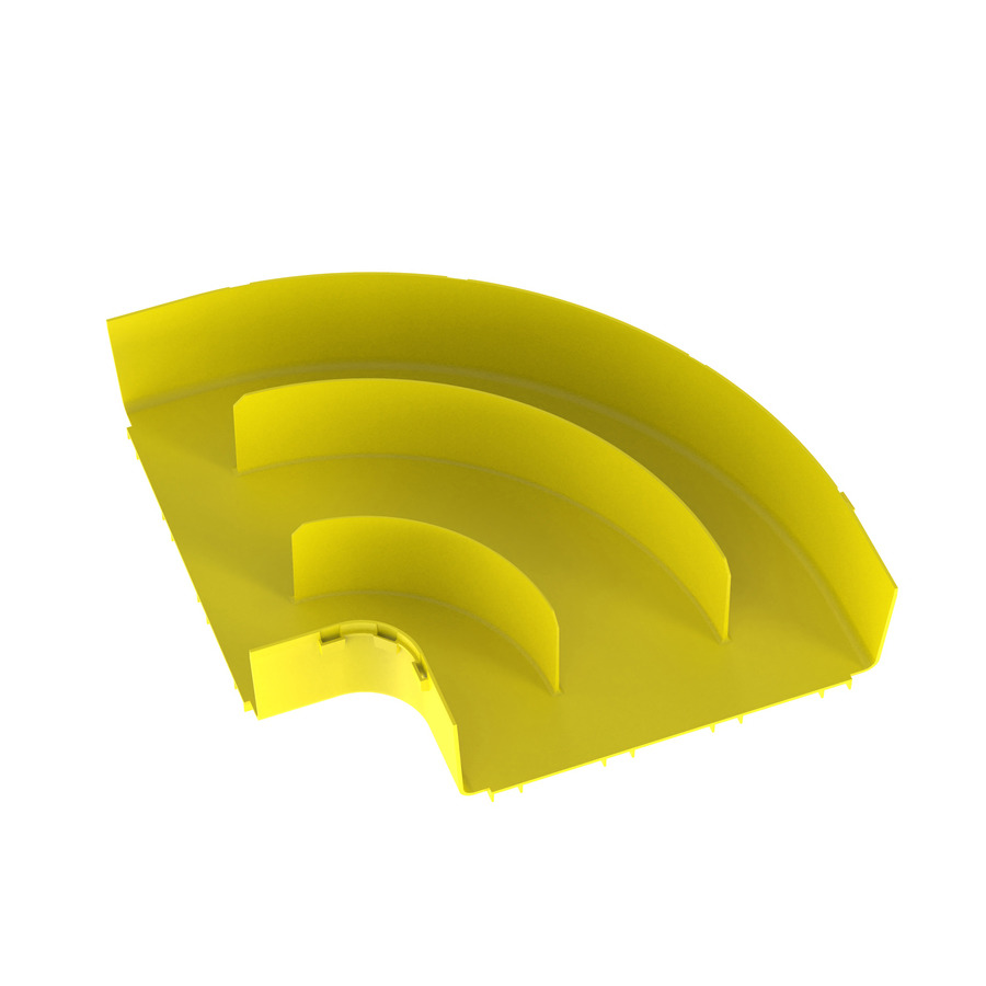 Panduit FRRA12X4LYL FiberRunner Horizontal Right-Angle, 12x4, PC/ABS ...