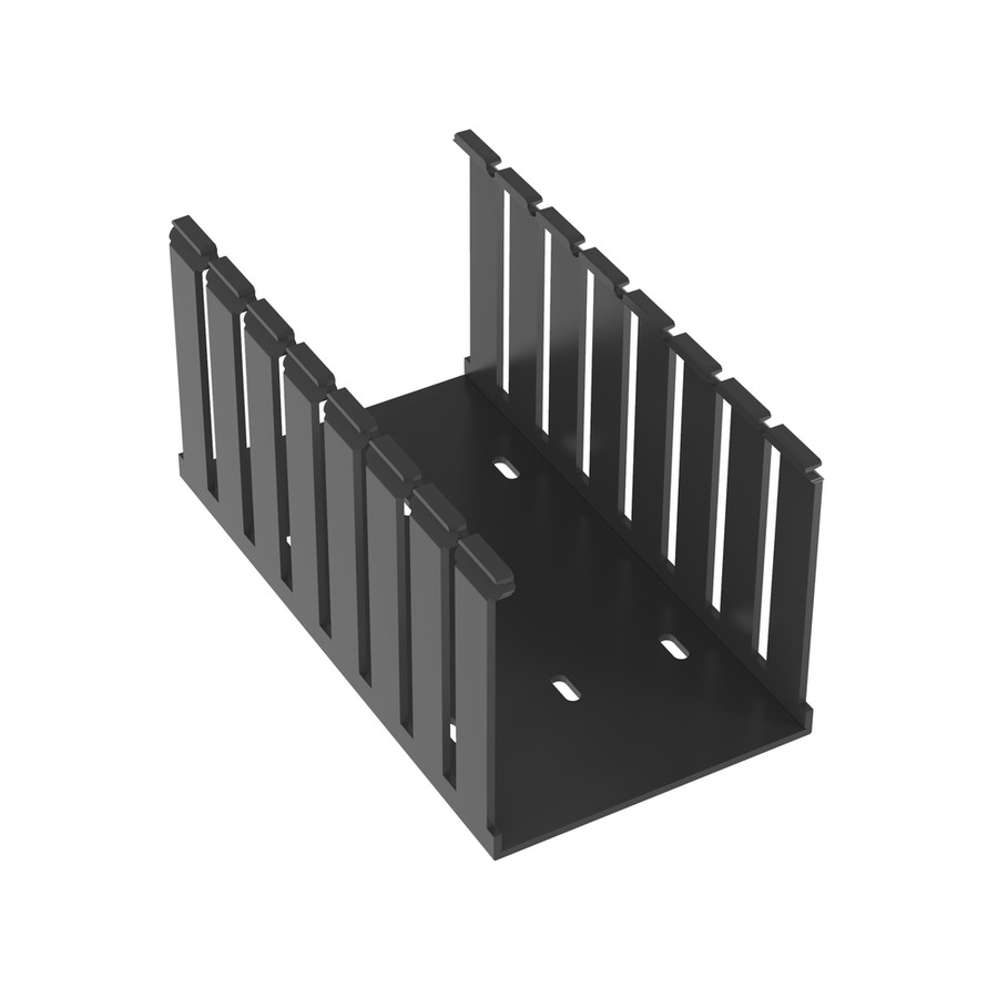 Panduit G4X4BL6 Wide Slot Wiring Duct, No Cover, PVC, 4.25"x4.1"x6 ...