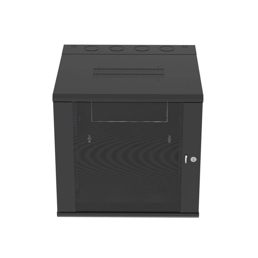 Panduit PZWMC12P Wall Mount Enclosure, Perforated Door, Steel, 12 RU ...