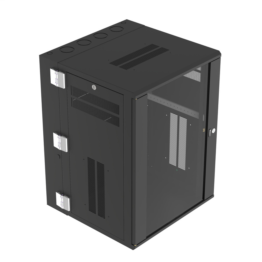 Panduit PZWMC18W Wall Mount Enclosure, Windowed Door, Steel, 18 RU ...