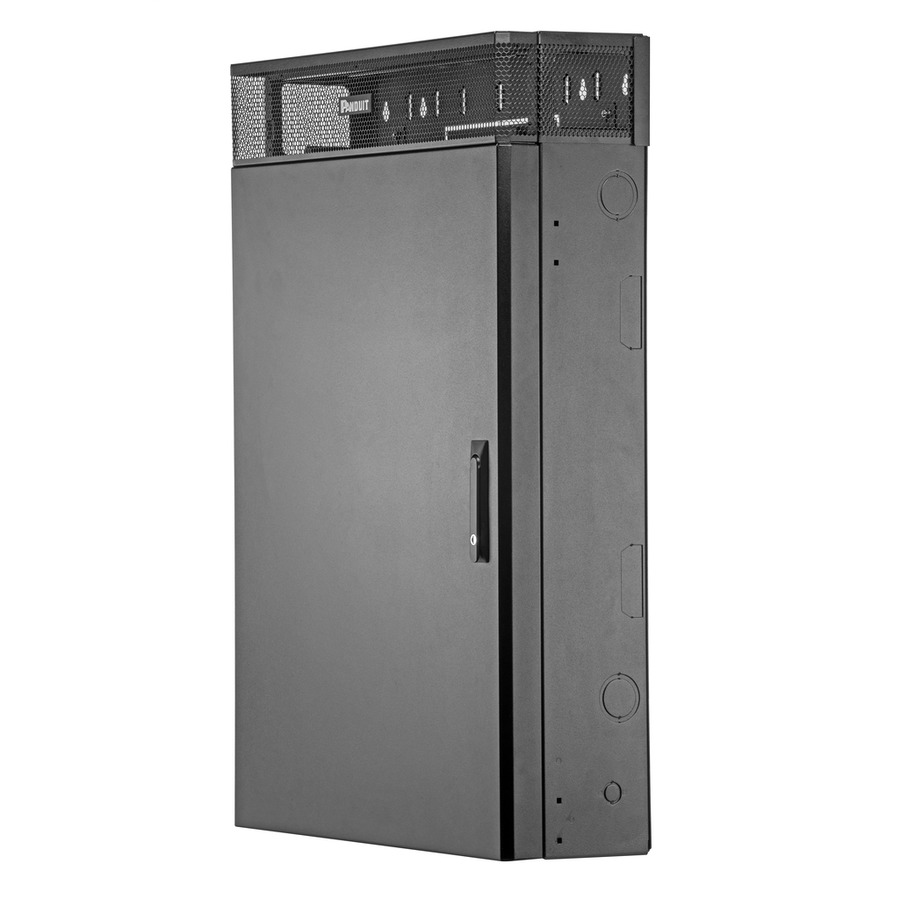 Panduit WME3BL TrueEdge Vertical Wall Mount Enclosure, 3 RU, Steel ...