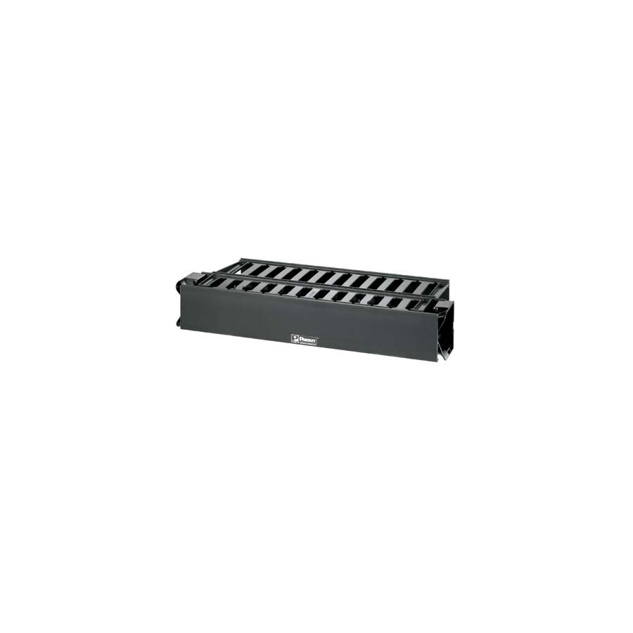 Panduit WMPH2E PatchLink Horizontal Cable Manager, 2 RU, PVC/ABS, Black ...