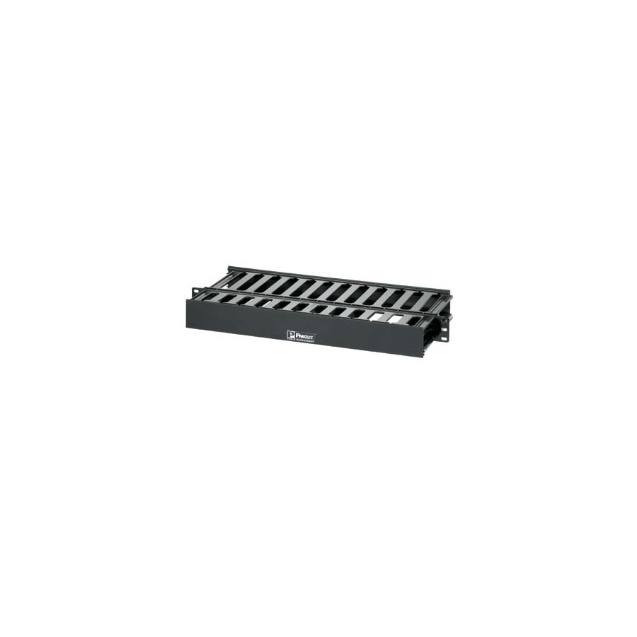 Panduit WMPSE PatchLink Horizontal Cable Manager, 1 RU, PVC/ABS, Black ...