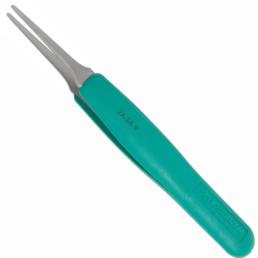 Excelta 2A-SA-R Tweezers, Ergo, Cleanroom Safe, Straight Taper, 2A, 4 ...