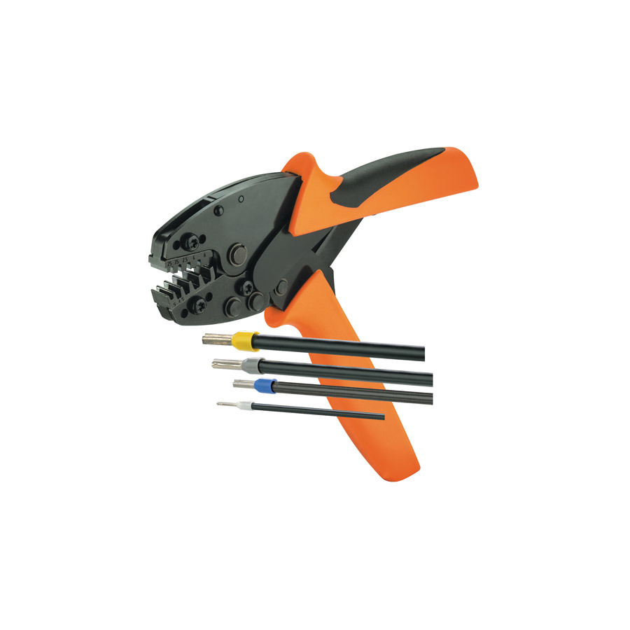 Altech Crimpit F 6 EN Crimping Tool for Ferrules, Orange Handle, Five ...