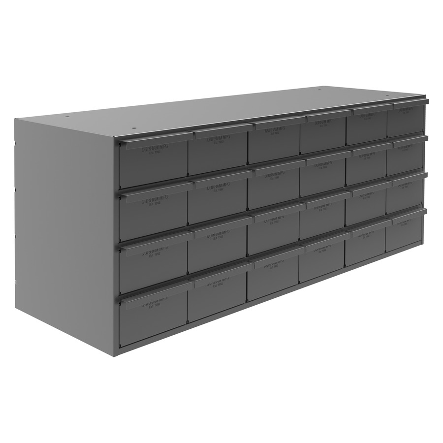 Durham Mfg 007-95 Storage Cabinet, 24 Drawers, 11.25" Deep, OAL 33.813 ...