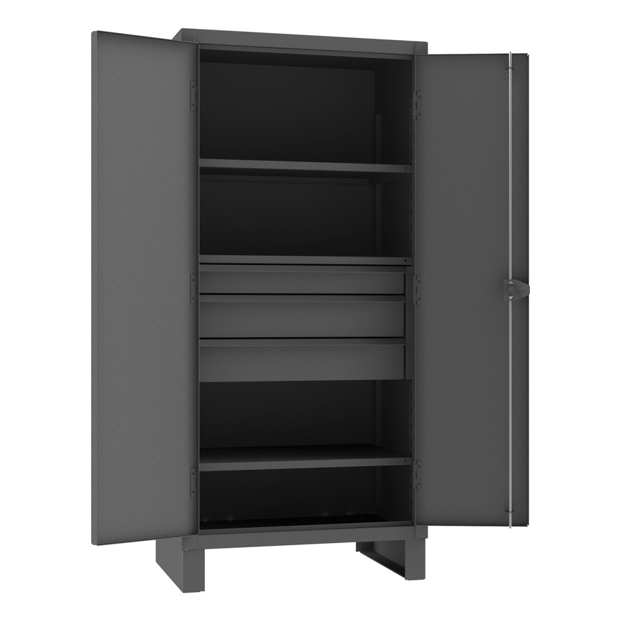 Durham Mfg HDCD243678-3M95 Storage Cabinet, 3 Shelf, 3 Drawer, 36"x24 ...