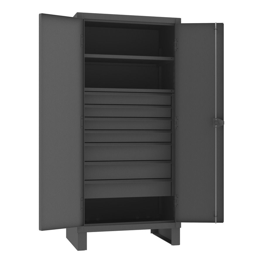 Durham Mfg HDCD243678-7B95 Storage Cabinet, 2 Shelf, 7 Drawer, 36"x24 ...