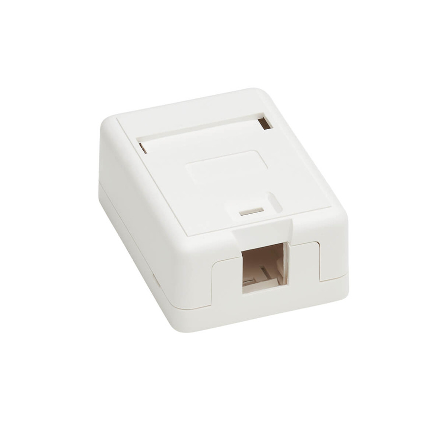 Tripp Lite N082-001-WH Surface-Mount Box for Keystone Jack - 1 Port ...