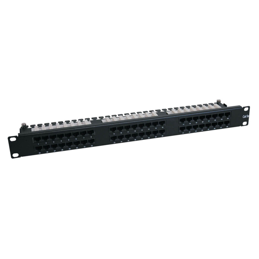 Tripp Lite N252-048-1U 48-Port 1U Rack-Mount Cat6/Cat5 High Density 110 ...