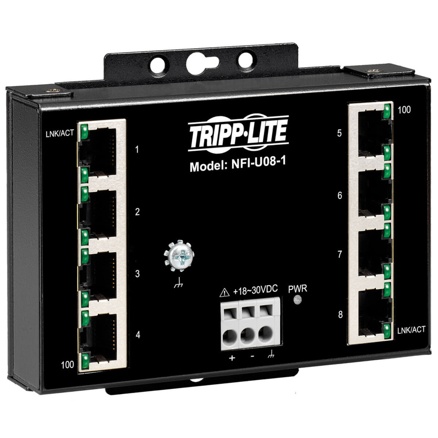 Tripp Lite NFI-U08-1 8-Port Unmanaged Industrial Ethernet Switch - 10/ ...