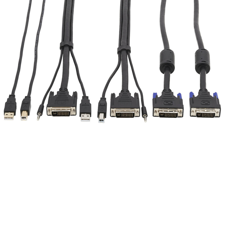Tripp Lite P784-010-DVU DVI KVM Cable Kit - DVI, USB, 3.5 mm Audio (3xM ...