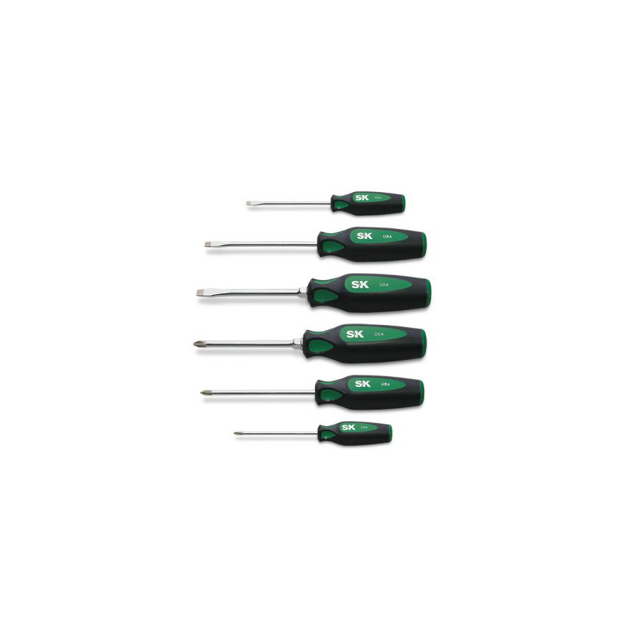 SK Hand Tools 86330 Screwdriver Set, 6 Pc Cushion Grip | JensenTools