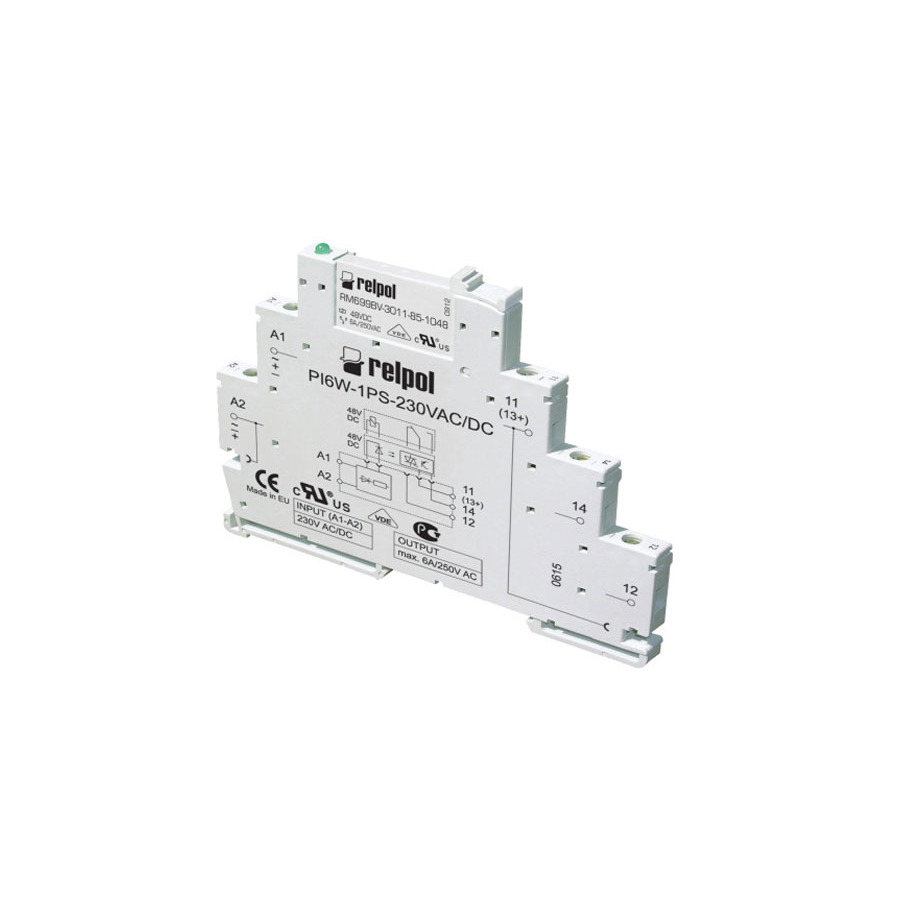 Altech PIR6W-1PS-24VAC/DC-R01 Interface Relay, Electromagnetic, RM699BV ...