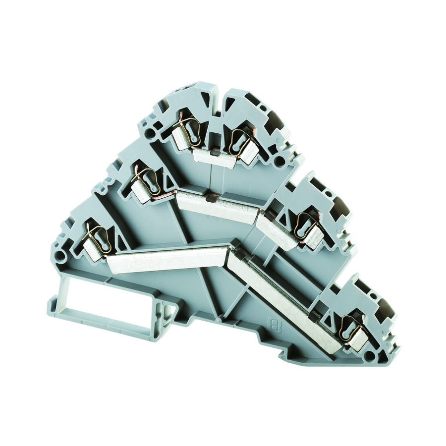 Altech ADLG2.5 Terminal Block, Angular Feed-Thru Spring Clamp, 5 mm, 50 ...