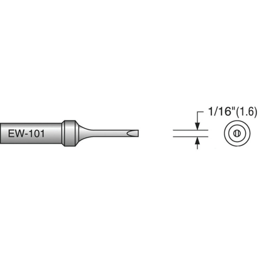 Plato EW-101 1/16" Chisel Solder Tip, Interchangeable for ETR | JensenTools