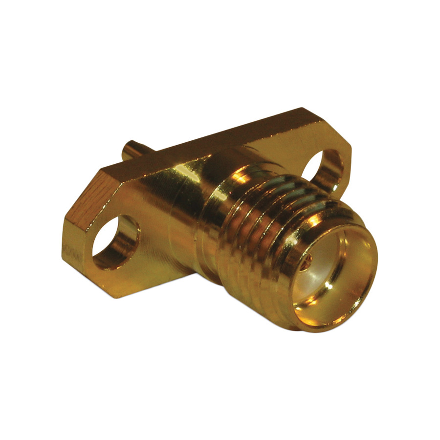 Amphenol RF 132143 RF SMA Connector, Panel Mount Jack, 2-Hole Flange ...