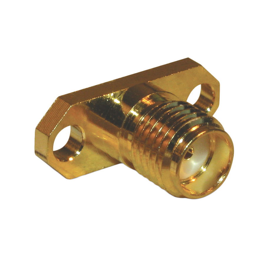 Amphenol RF 132163 RF SMA Connector, Panel Mount Jack, 2-Hole Flange ...