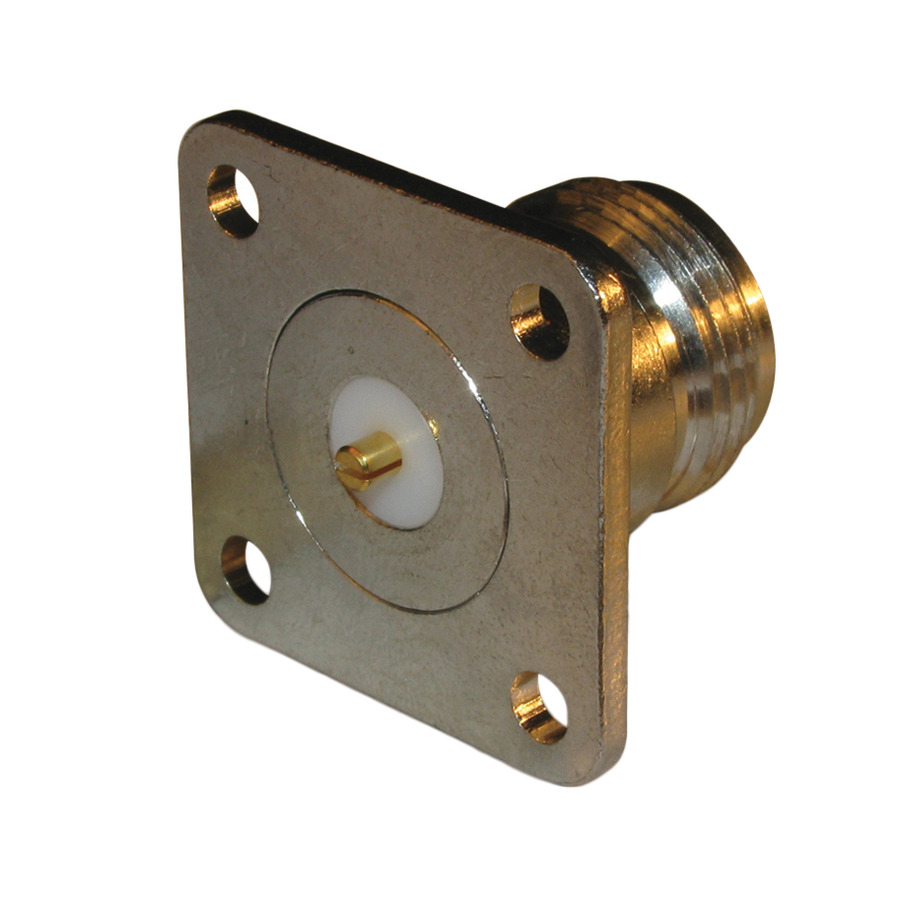 Amphenol RF 172121 RF Connector, N-Type Jack, 4-Hole Flange, Panel ...
