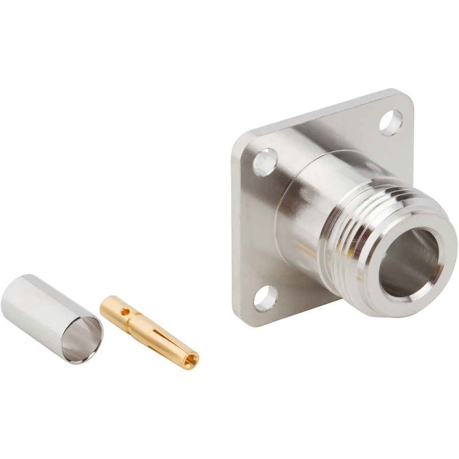 Amphenol RF 172175 RF Connector, N-Type, Panel Mount, 4-Hole Flange ...