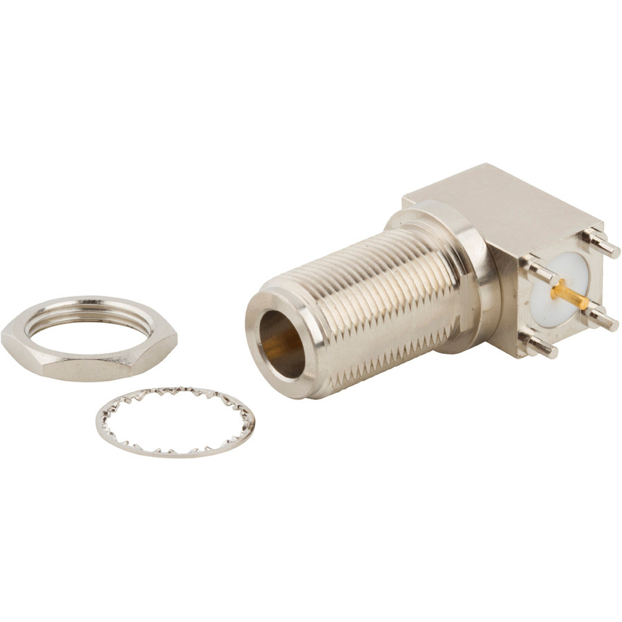 Amphenol RF 172363 RF Connector, N-Type, PCB Through Hole, Right Angle ...