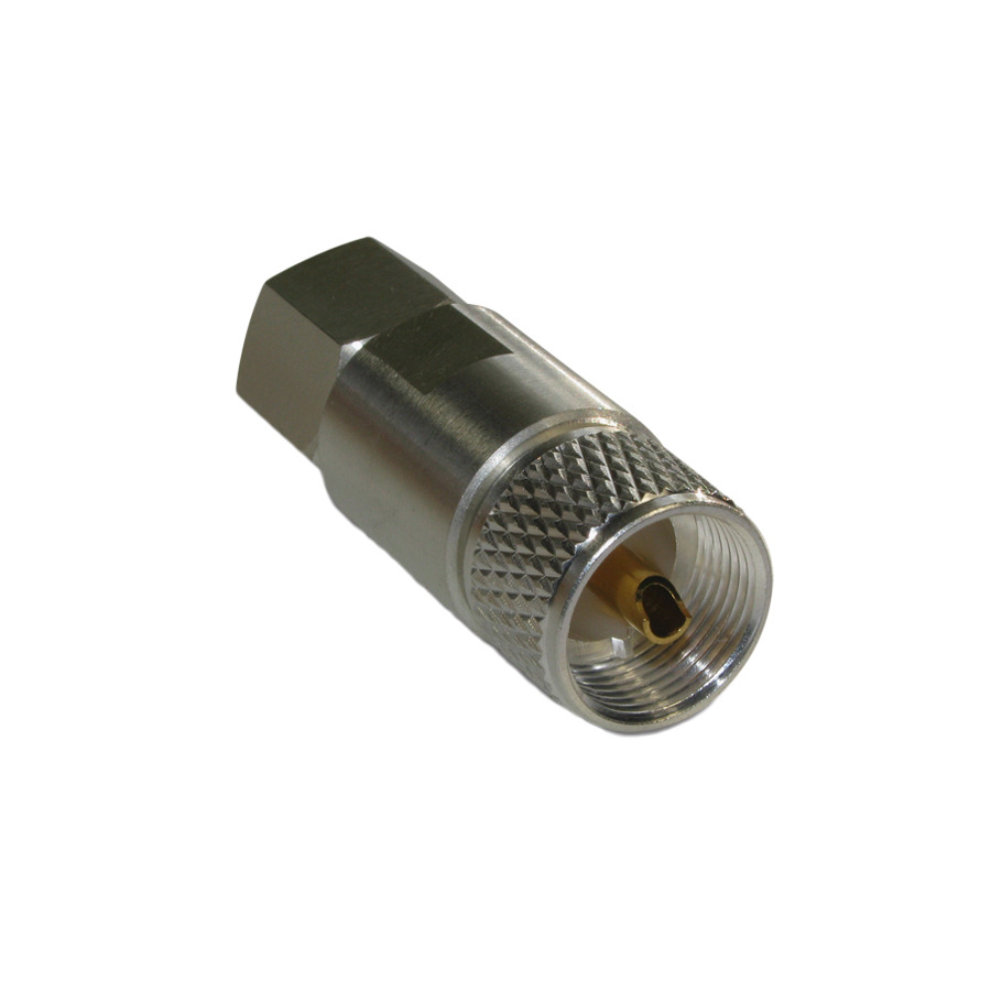 Amphenol RF 182124 RF UHF Connector, Straight, Solder Cup Plug, 50 Ohm ...