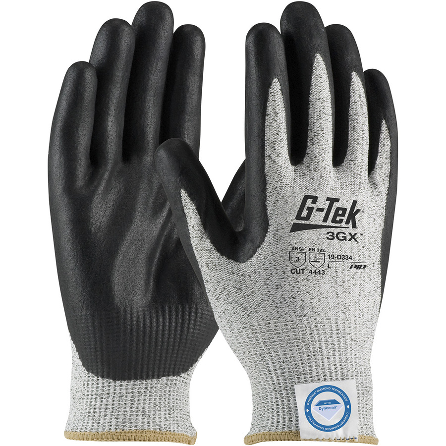 G-Tek 19-D334/XXL Gloves, Seamless Knit, Dyneema Diamond, Nitrile ...