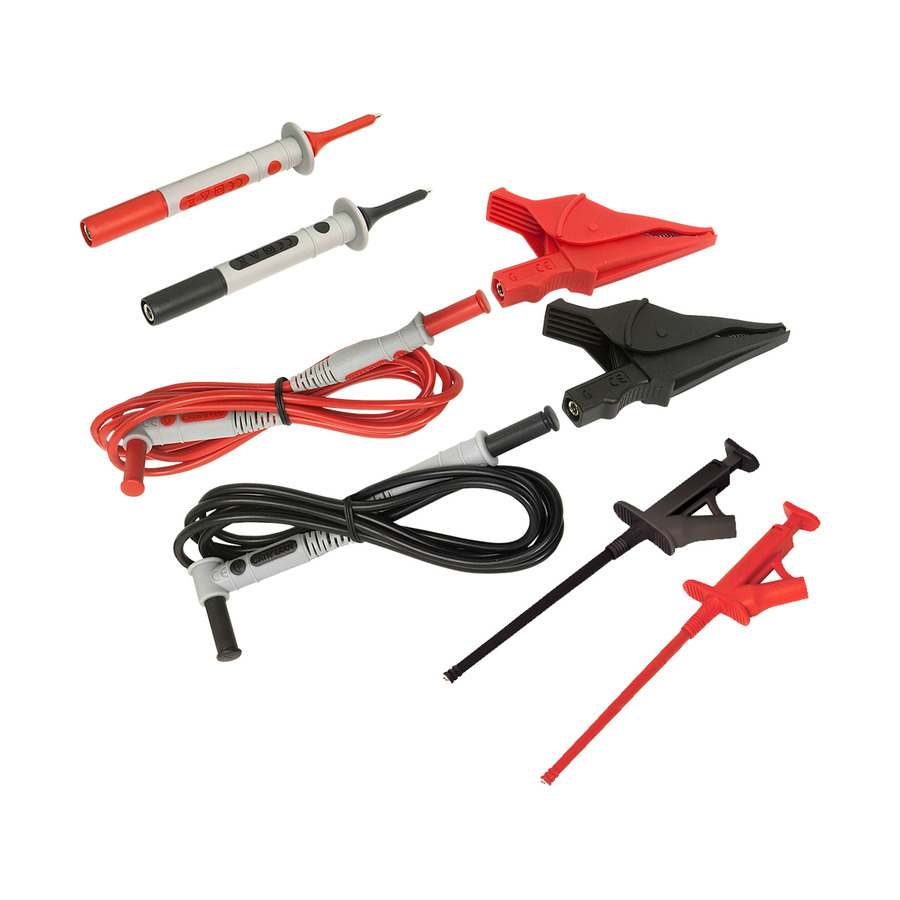 AEMC Instruments 2152.14 Test Lead Kit 5, 2x5ft R/B Leads, ST/RA ...