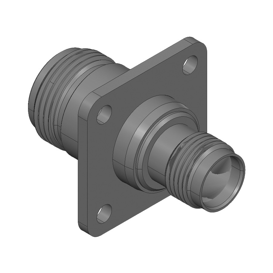 Amphenol RF 242222 Adapter, N-Type Jack to TNC Jack, Straight, 4-Hole ...