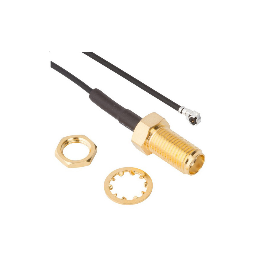 Amphenol RF 336314-13-0150 RF Micro-Cable, AMC Rt Angle Plug to RP-SMA ...