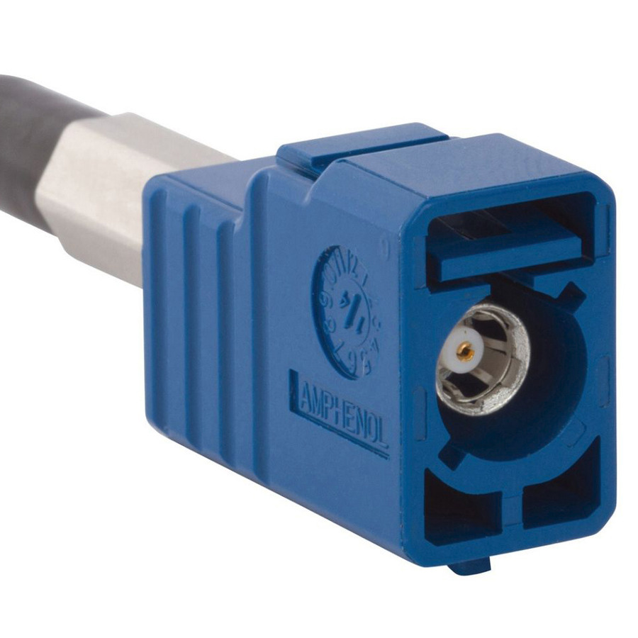 Amphenol RF 3FA1-NLSJ-C01W6 RF FAKRA Connector, Straight, Crimp, Jack, 50 Ohm, Red | JensenTools