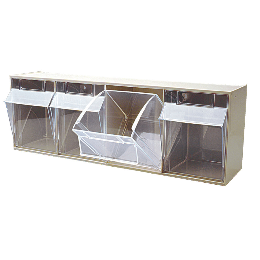 Quantum Storage Systems QTB304IV 4 Bin Clear Tip-Out Bin System ...