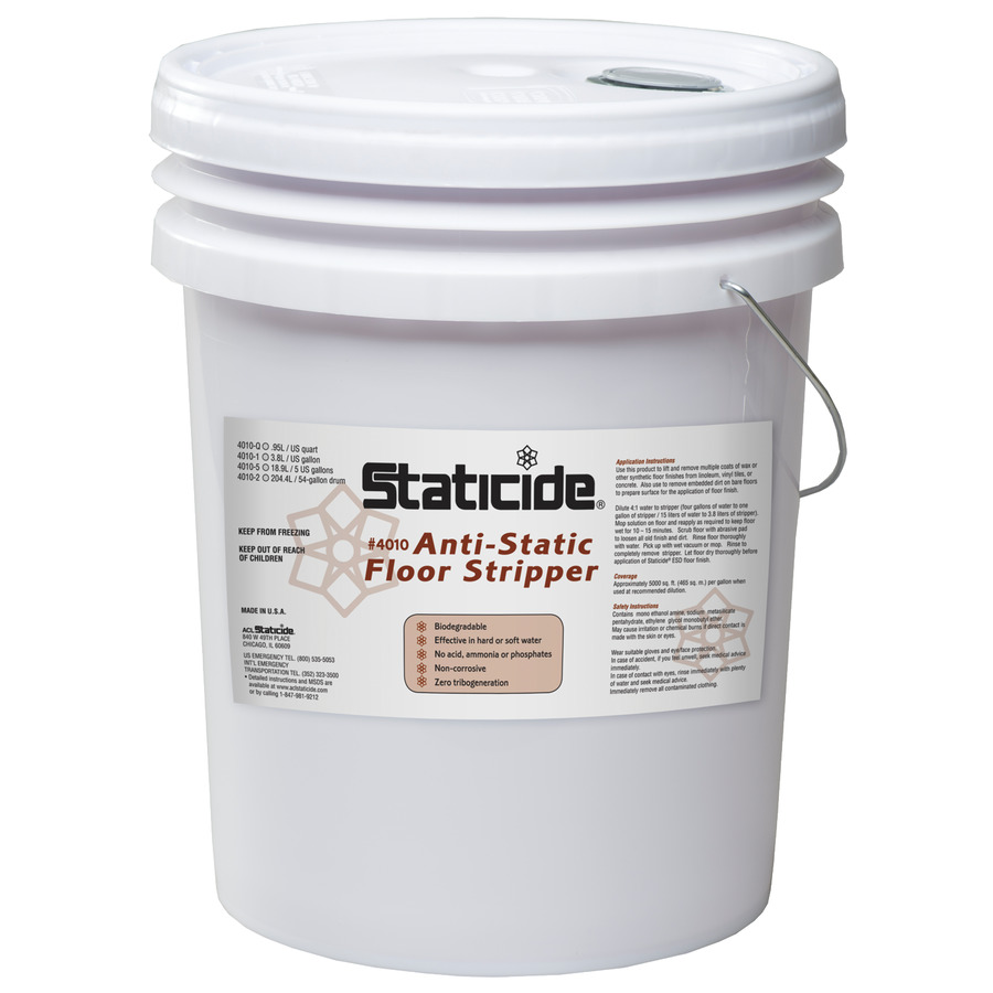 ACL Staticide 4010-5 Staticide Anti-Static Acrylic Floor Stripper, 5 ...