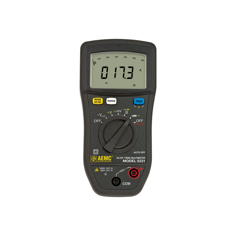 AEMC Instruments 5231 Handheld Digital Multimeter, TRMS, NCV, 0.01mV ...
