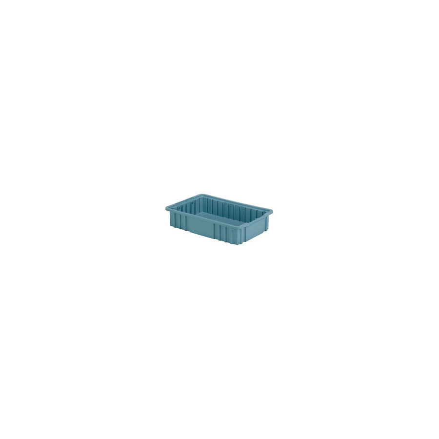 Lewis Bins NDC2035 Divider Tote Box, Light Blue, OD 16.5" x 10.9" x 3.5 ...