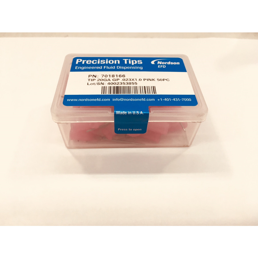 Nordson EFD 7018166 Dispensing Tips, 20 Gauige, Pink, 1", 50/Box ...