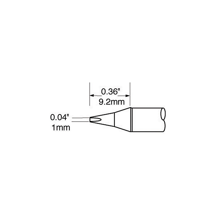 Metcal STP-CH10 Soldering Tip STP Series Chisel 0.04" | JensenTools