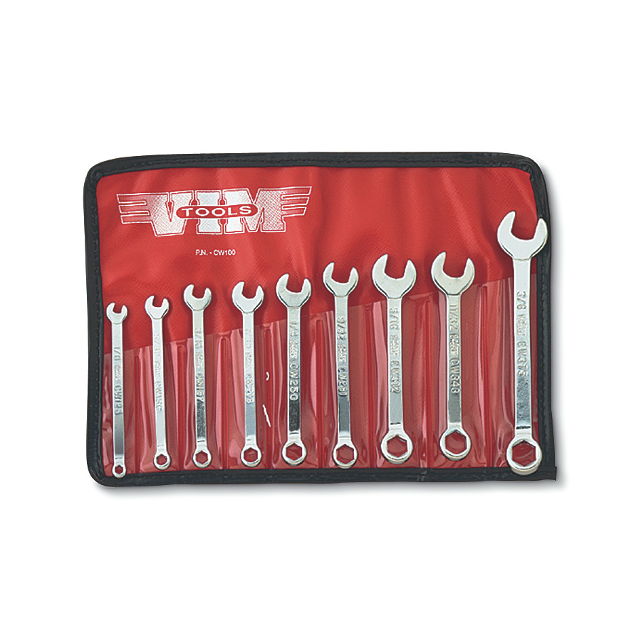 Jensen Tools 461-100 Mini. Comb. wrench Set, Inch, 9pc. | JensenTools