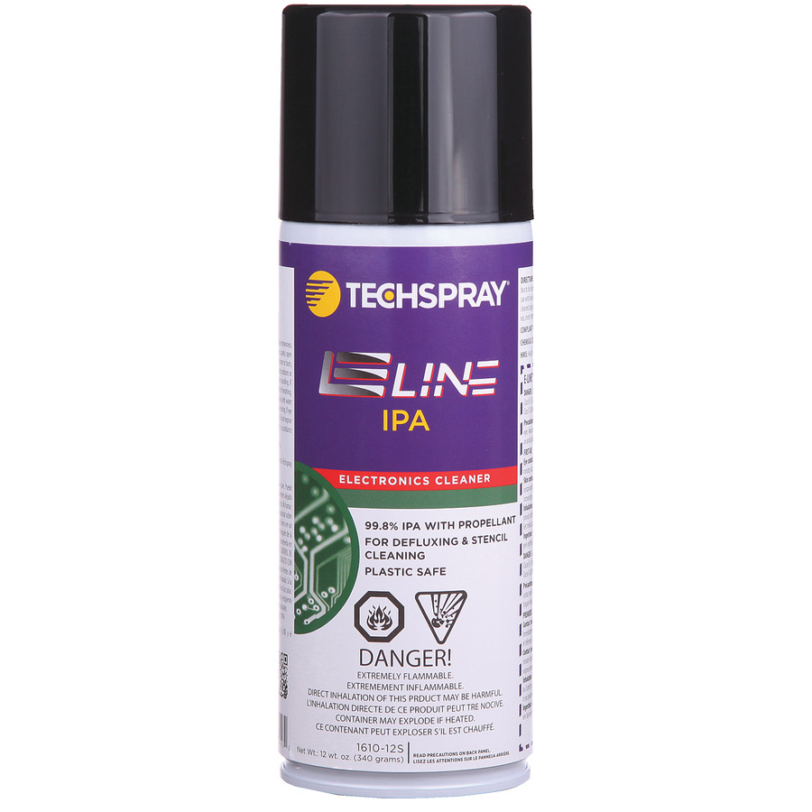 Techspray 1610-12S E-Line 99.8% Pure IPA Electronics Cleaner, 12 oz ...