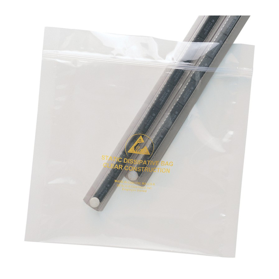 Desco 13883 Statfree® Ultra Clear ESD Zipper Bags, 10"x12" | JensenTools