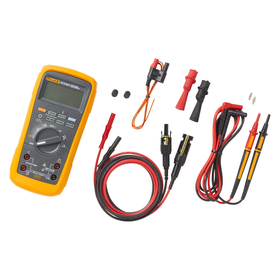 Fluke FLK-87VMAX-PVLEAD1 Solar Tool Kit, 87V Max Digital Multimeter ...