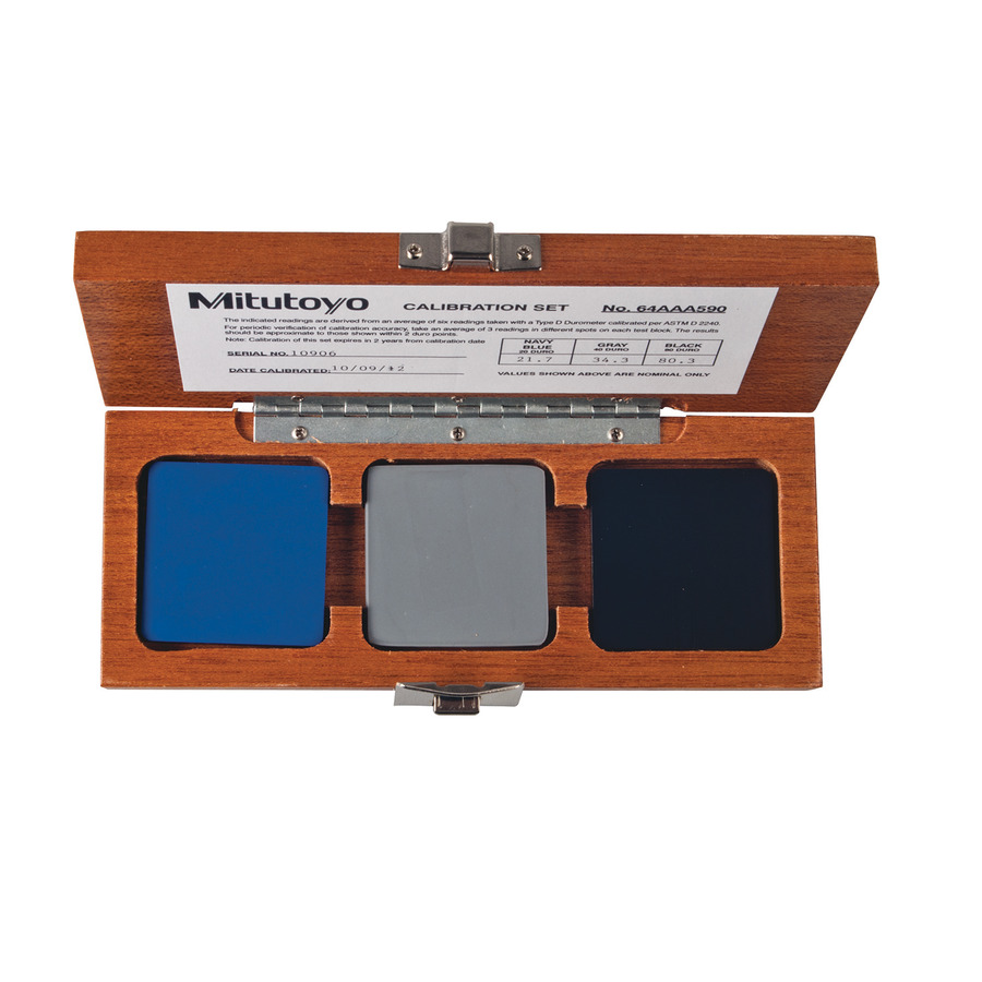 Mitutoyo 64AAA590 Test Block Set, for Durometer, D Scale, 3 Blocks ...