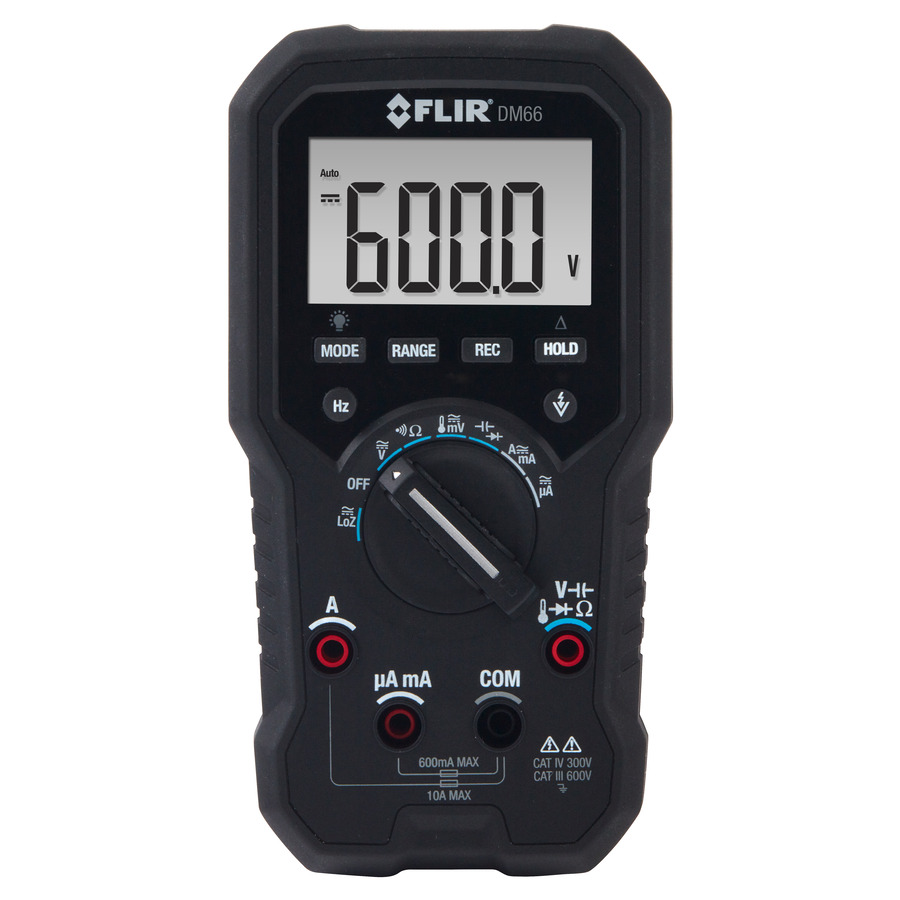 Teledyne FLIR DM66 Digital Handheld Multimeter, TRMS, VFD, AC/DC ...