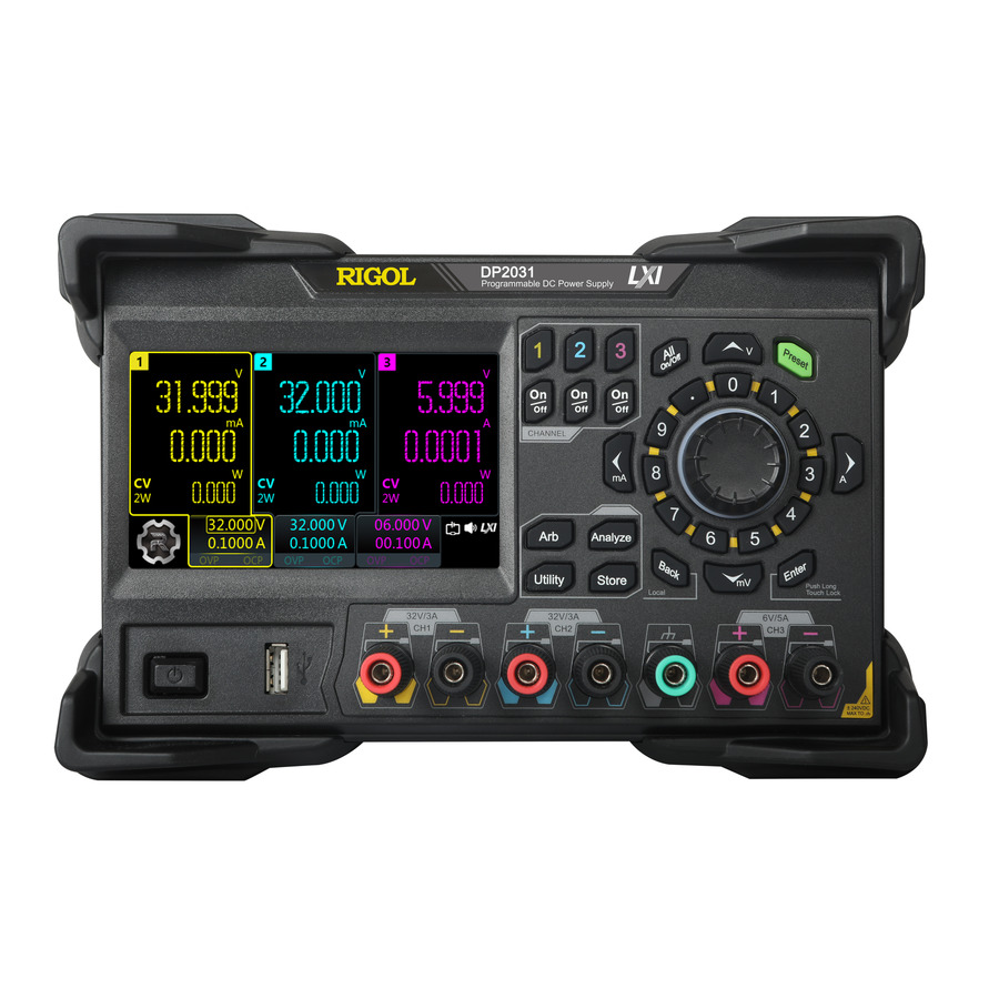 RIGOL DP2031 DC Power Supply, High-Res, 3Outputs, 32V/3A and 6V/3A ...